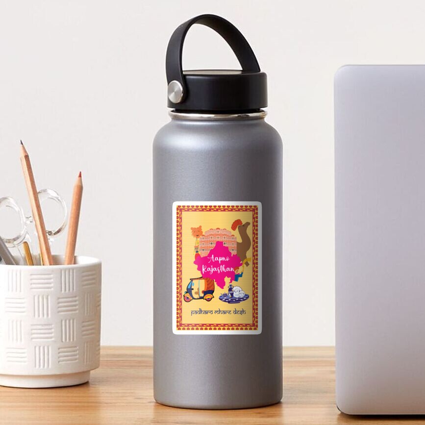 "Culture and Heritage of Rajasthan." Sticker for Sale by HappyDoki ...
