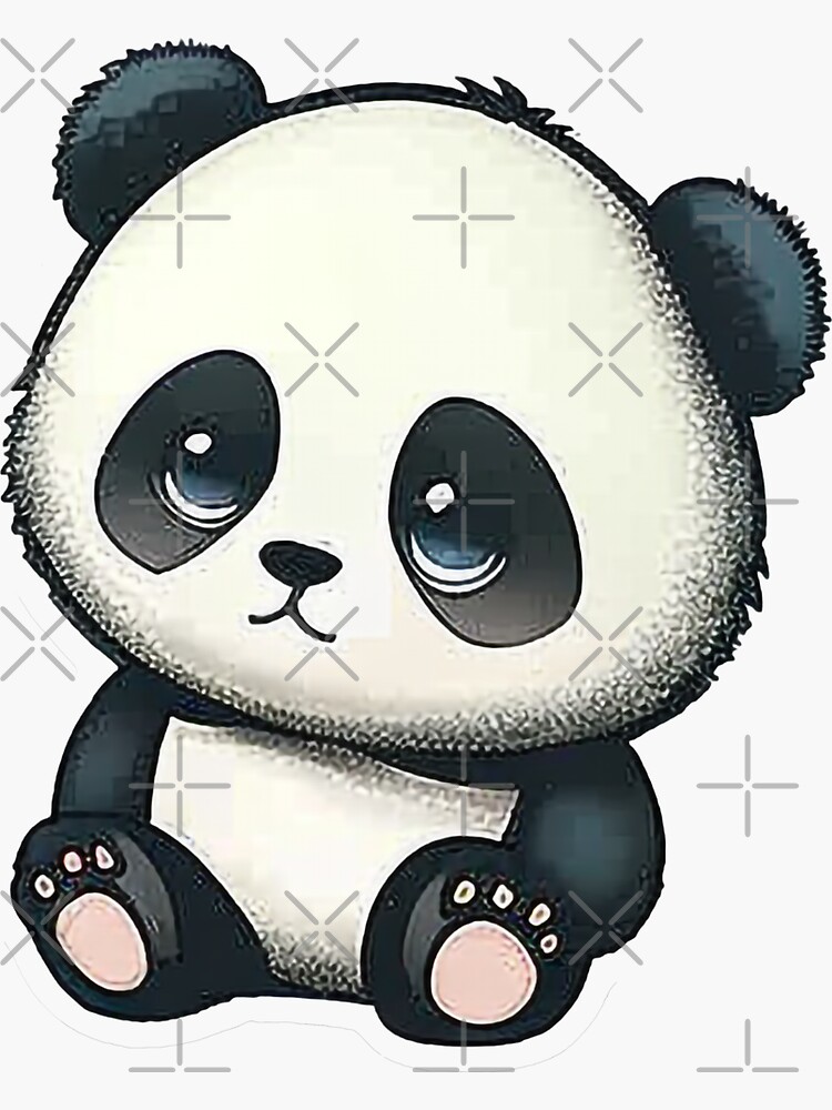 "Sad Baby Panda Bear " Sticker for Sale by The-Fox-Hole | Redbubble