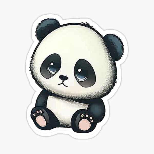 "Sad Baby Panda Bear " Sticker for Sale by The-Fox-Hole | Redbubble