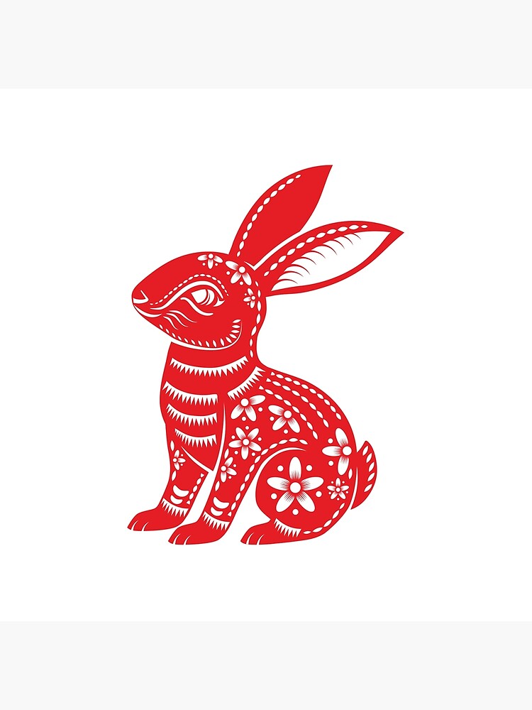 "Year of the Rabbit 2023 - Chinese New Year - Red Rabbit" Art Print for ...