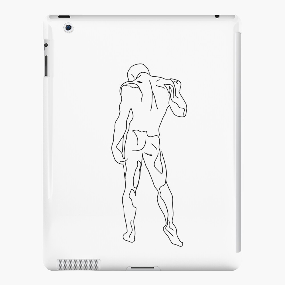 Josh Strichzeichnungen Nackter Mann Strichzeichnungen Druckbare Wandkunst Kunstdruck