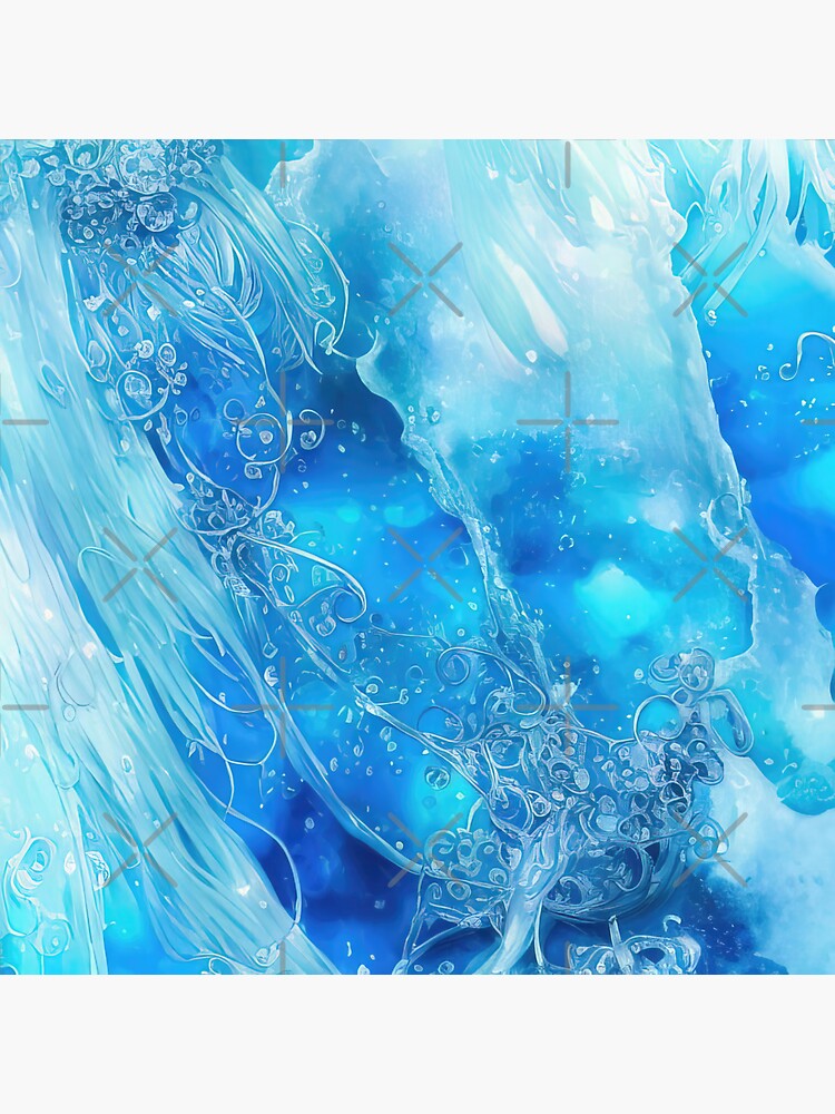 "Water element design, magic elemental fantasy, hydro design" Sticker ...