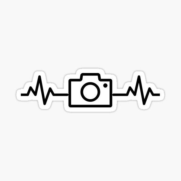 "Camera heartbeat" Sticker for Sale by Marou-clothes | Redbubble