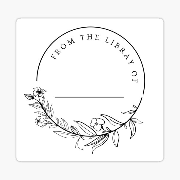 "From the Library of Book Sticker" Sticker for Sale by paperbouquet ...
