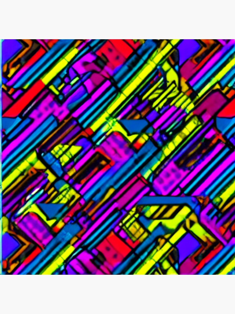 "Bold neon 1990's Rainbow pattern stain-glass " Sticker for Sale by ...