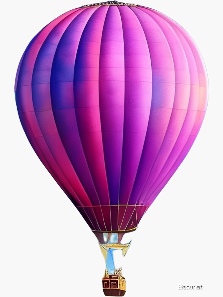 "Violet Balloon Flight" Sticker for Sale by Basunat | Redbubble