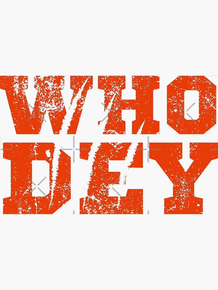 "Who Dey vintage Football" Sticker for Sale by mycostomprint | Redbubble