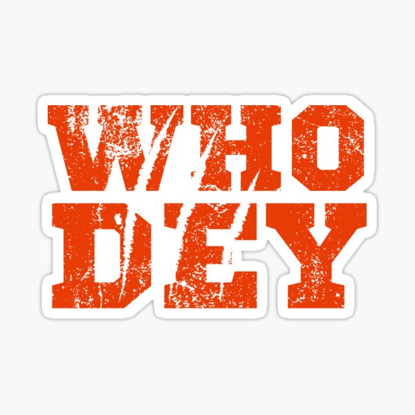 "Who Dey vintage Football" Sticker for Sale by mycostomprint | Redbubble