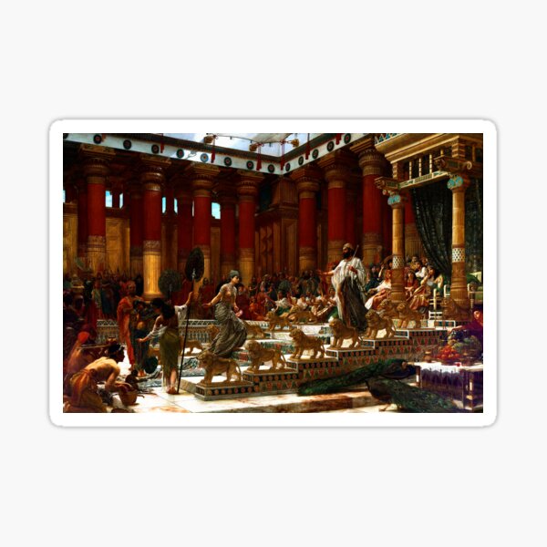 " Edward John Poynter The visit of the Queen of Sheba to King Solomon ...