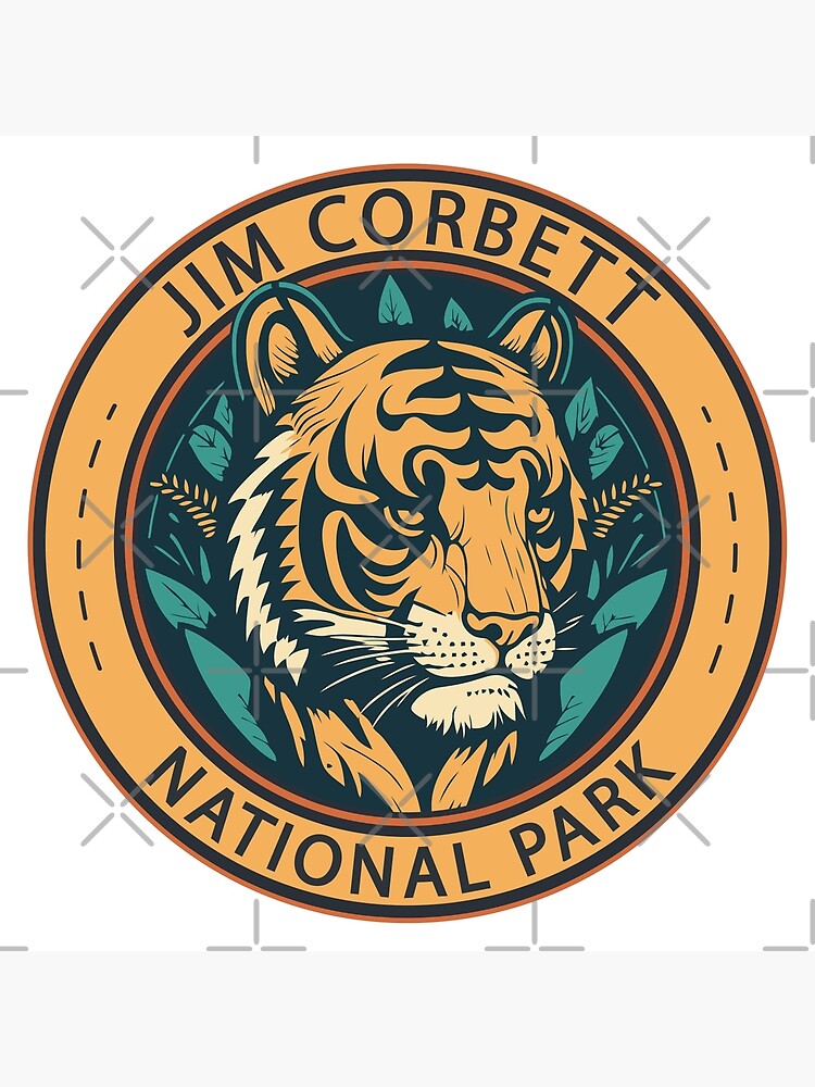"Jim Corbett National Park India Tiger Badge" Poster for Sale by ...