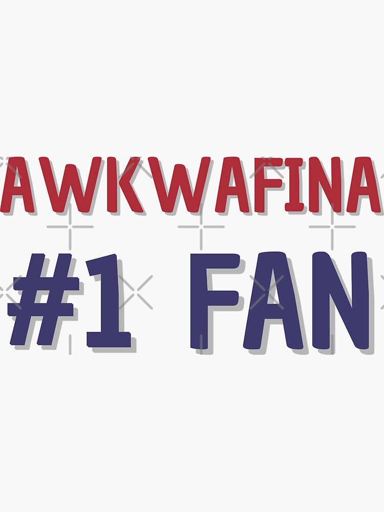 "Awkwafina #1 Fan" Sticker for Sale by Rybariuns | Redbubble