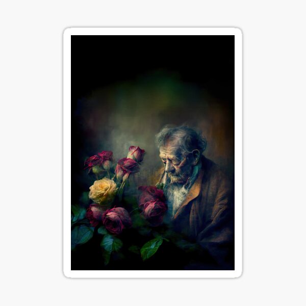 "Old Man Reflecting, Finalist in Art Competition for theme 'Emotions ...