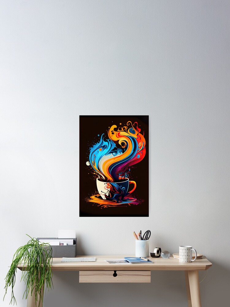 "Coffee Art Exploding With Creativity: Unique Coffee Wall Art Print ...