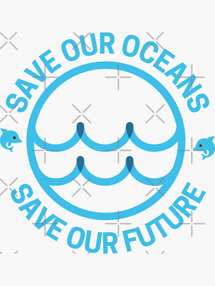 "saving our ocean is protecting our future from climate change" Sticker ...