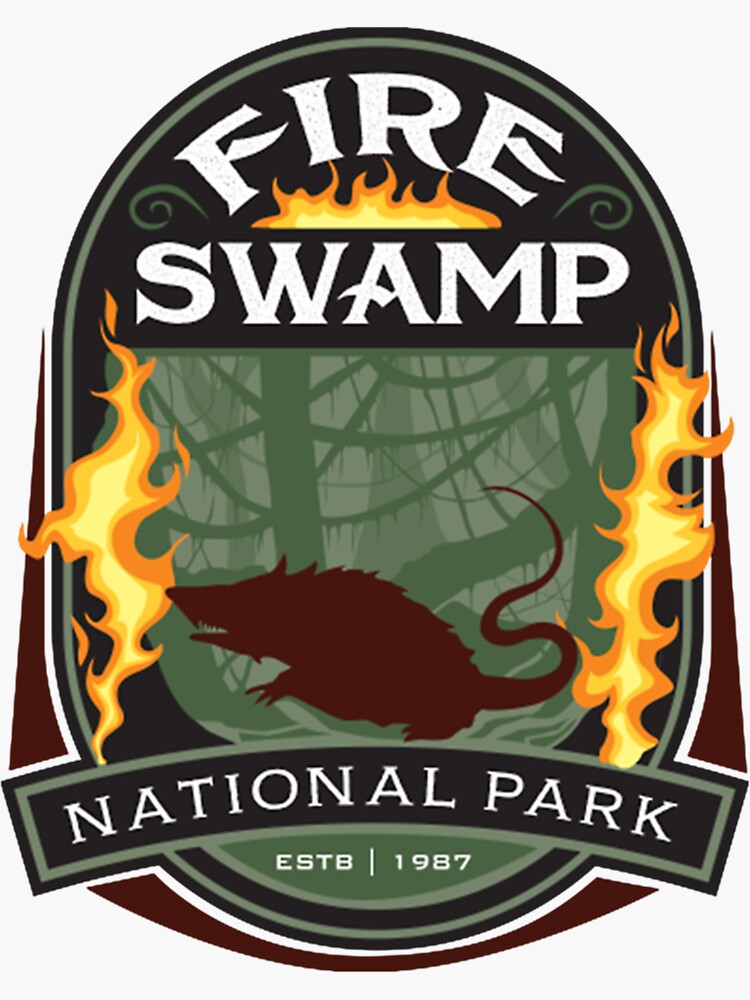 "Fire Swamp National Park " Sticker for Sale by DaltonWhite308 | Redbubble