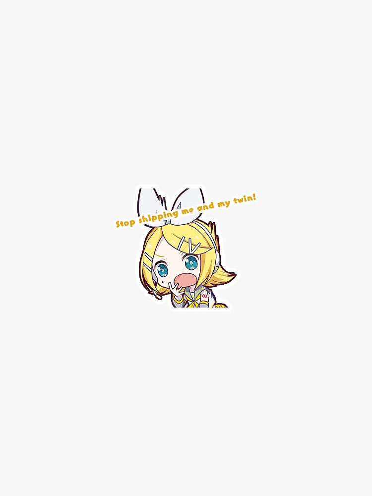 "Kagamine Rin shipping " Sticker for Sale by LightPrismXIV | Redbubble