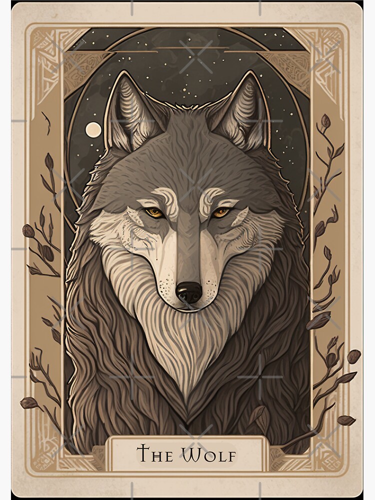 "Wolf Tarot Card" Sticker for Sale by ThatsTheStyle | Redbubble