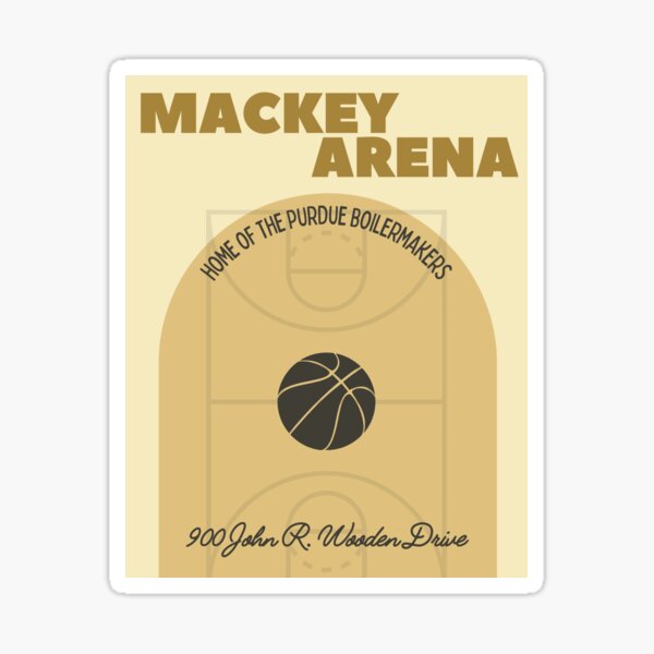 "Purdue Poster - Mackey Arena" Sticker for Sale by m3ryl | Redbubble