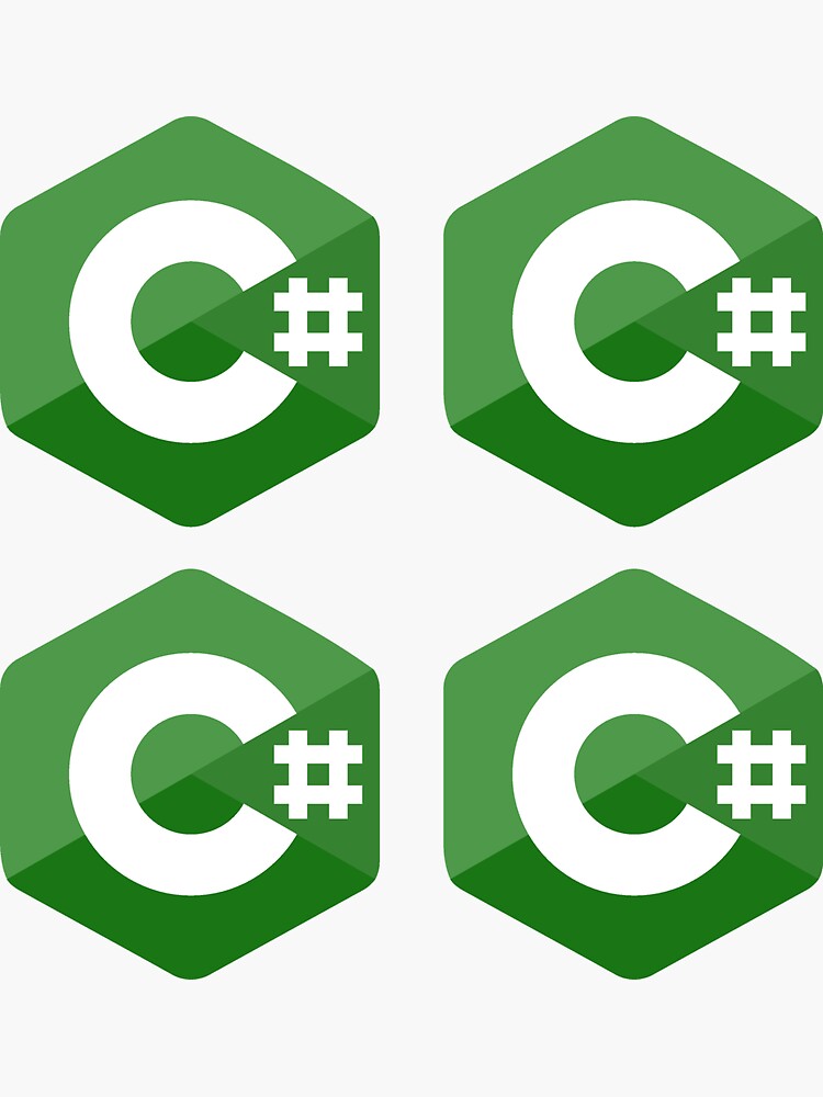 "Csharp Logo 4x" Sticker for Sale by MrShy | Redbubble