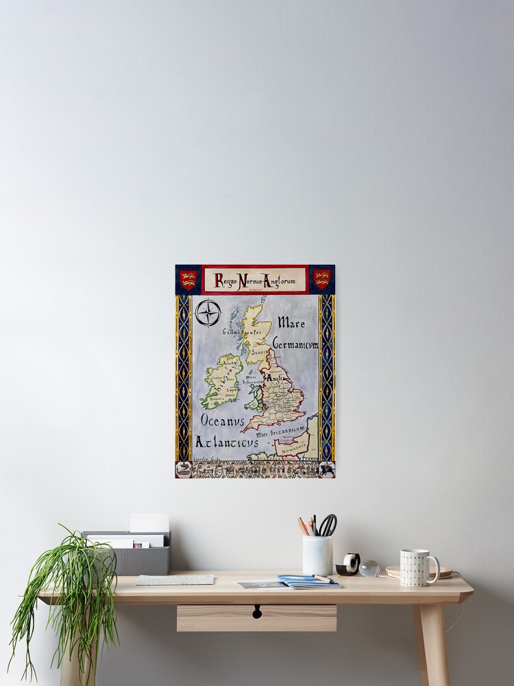 "Norman England 1066; William the Conqueror Map" Poster for Sale by ...