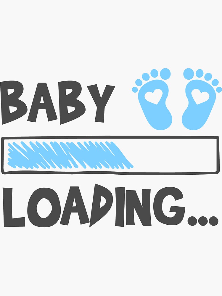 "Baby Loading Pregnancy announcement - Download bar and baby footprint ...