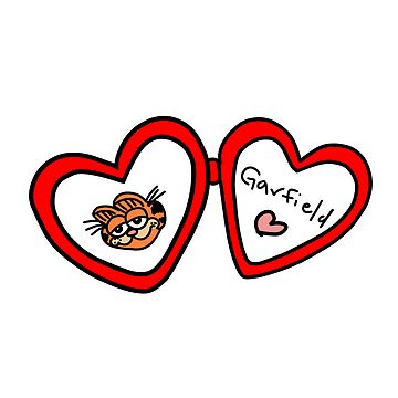 "I Heart Garfield " Sticker for Sale by sesamestreett | Redbubble