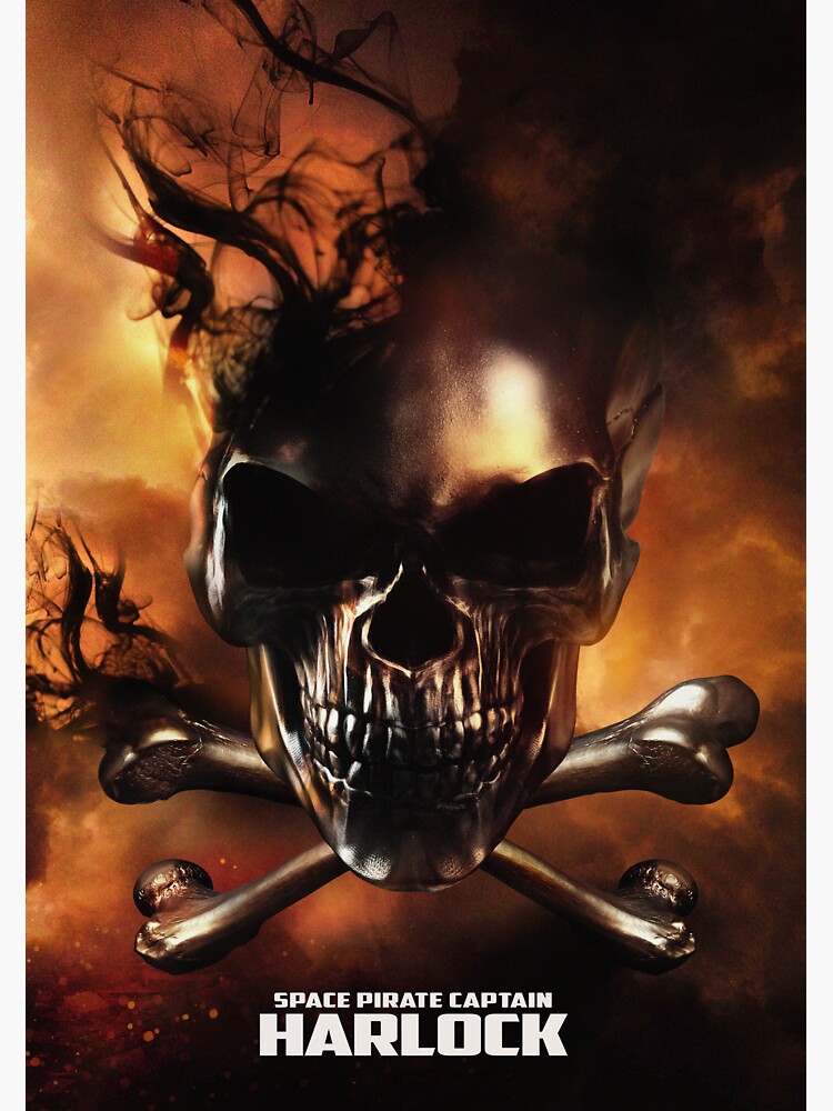 "Captain Harlock Poster Poster" Sticker for Sale by grievity | Redbubble