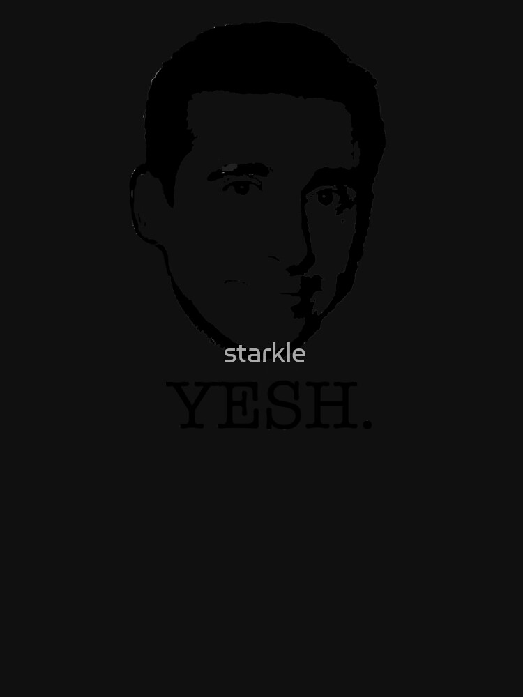 "Michael Scott the Office TV show YESH. black white" Active T-Shirt for ...