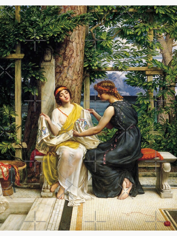 "Edward John Poynter Helena and Hermia " Sticker for Sale by TeeARTHY ...