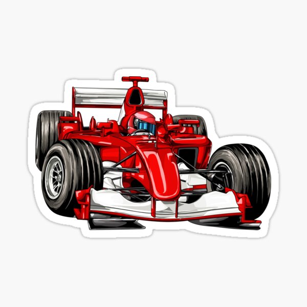 "Formula one red race car " Sticker for Sale by MerchWorksUK | Redbubble