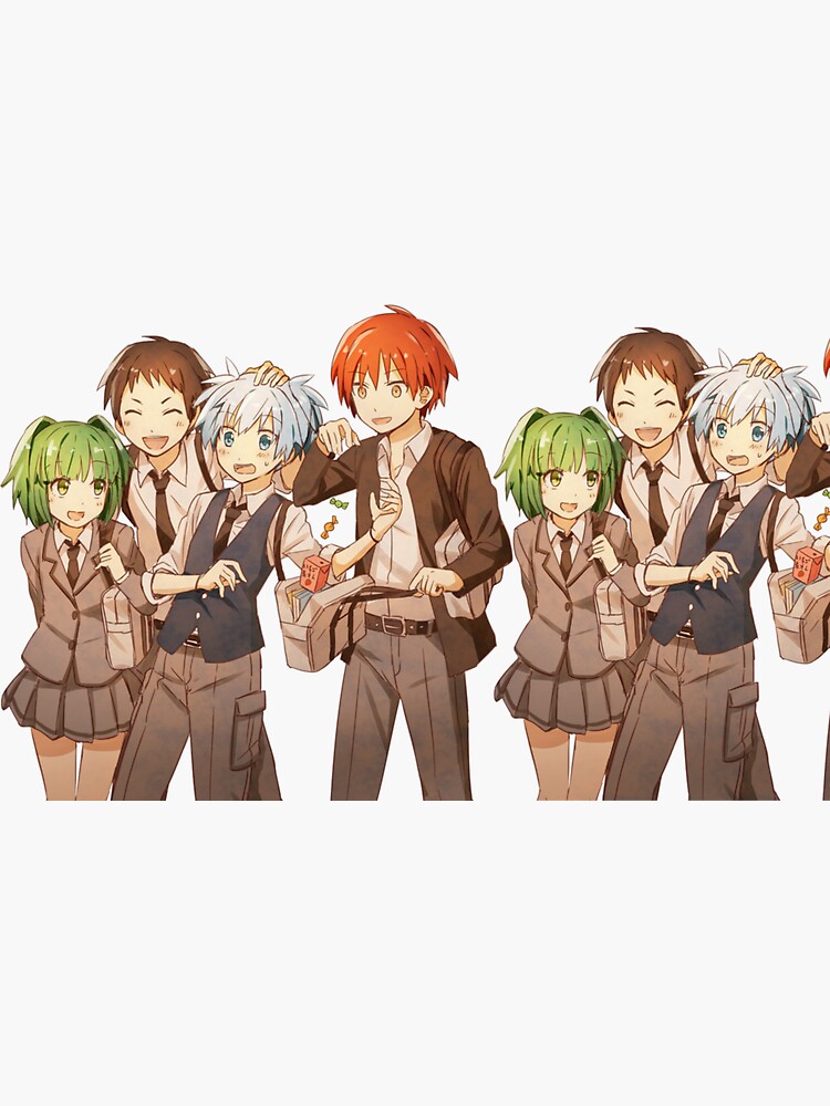 Sticker « Ansatsu Kyoushitsu, Sugino Tomohito, Kayano Kaede, Shiota ...