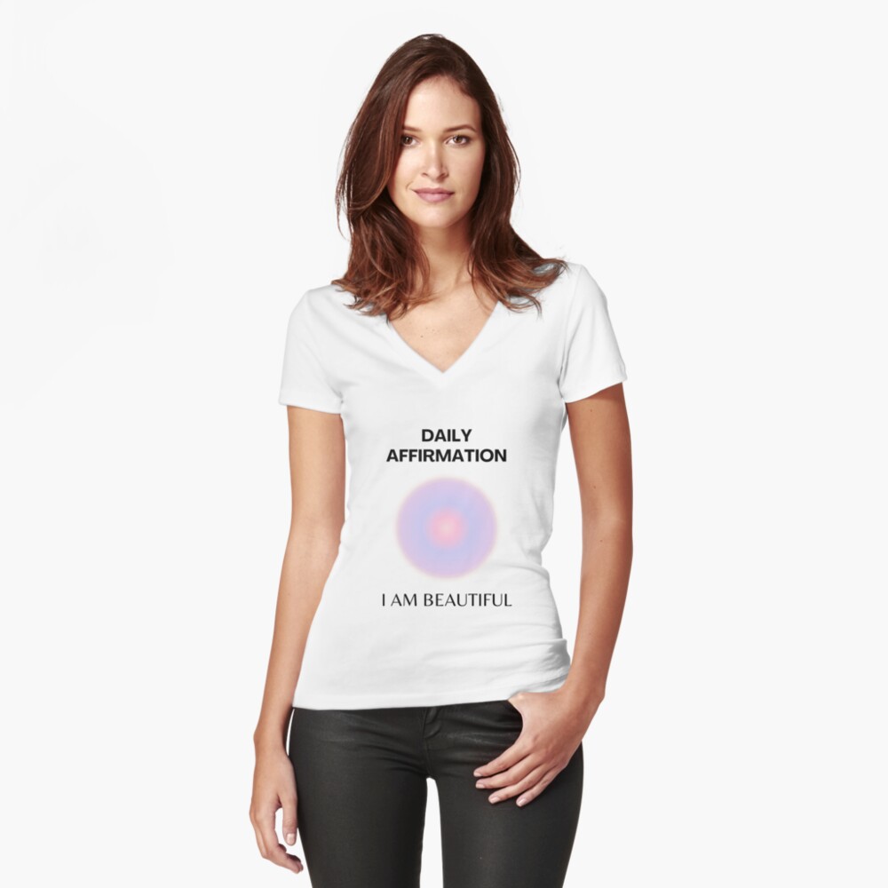 "Daily Affirmations, Positive Affirmations, Positive, Spiritual, Aura Gradient Art" Sticker for ...