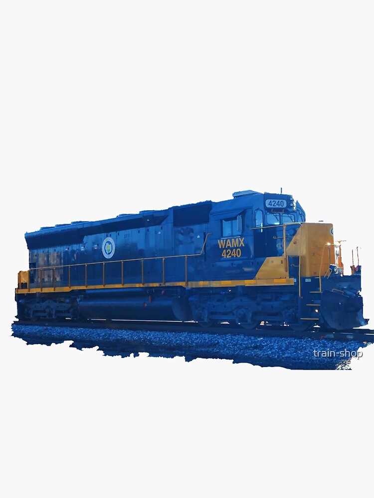 "WAMX #4240 of the Decatur & Eastern Illinois Railroad " Sticker for Sale by train-shop | Redbubble