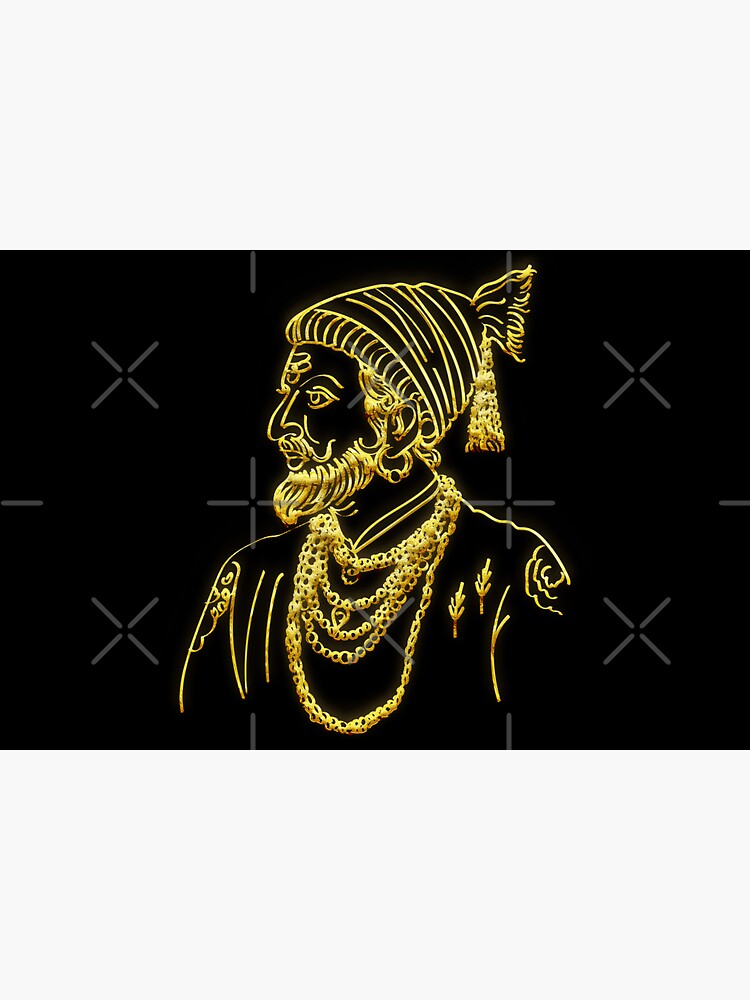 "illustration of chhatrapati shivaji maharaj" Sticker for Sale by ...