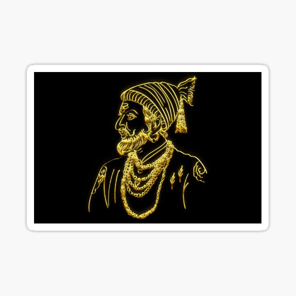 "illustration of chhatrapati shivaji maharaj" Sticker for Sale by ...