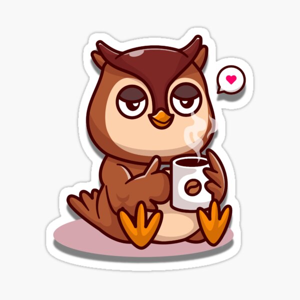 "Cute chibi owl drinking its beloved hot Chocolate - Chibi Owl - Hot ...