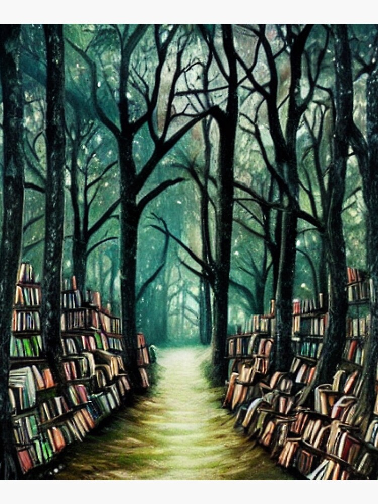 "Forest with books" Mounted Print for Sale by IviBlack | Redbubble