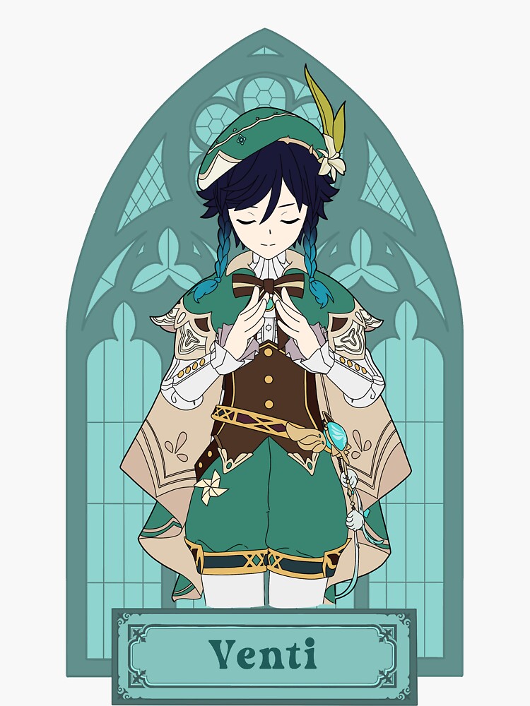 "venti genshin impact" Sticker for Sale by SAN- | Redbubble