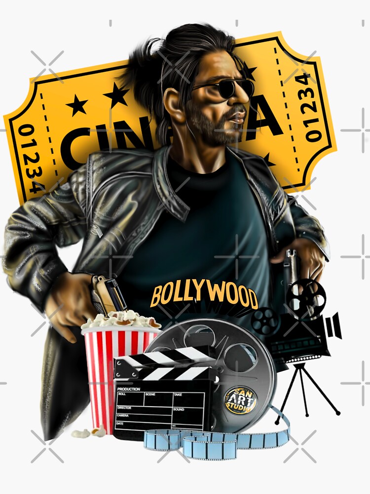"Shahrukh Khan Portrait art" Sticker for Sale by Sansahota | Redbubble
