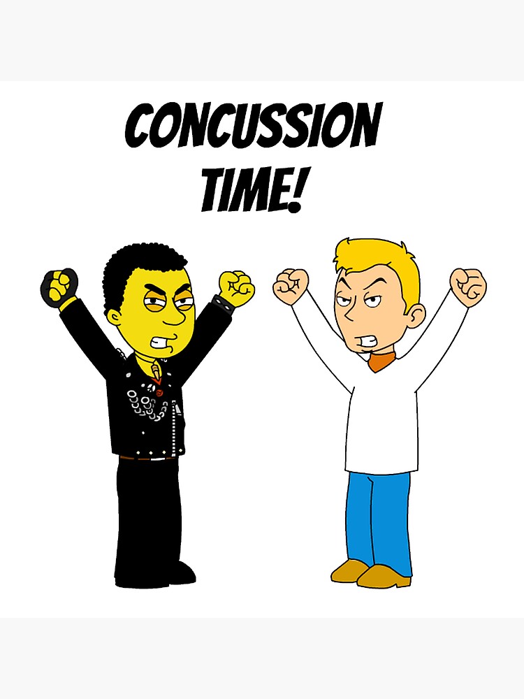 "Concussion Time" Sticker for Sale by SuperMarioZaki | Redbubble
