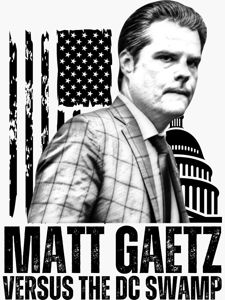 "Matt Gaetz Vs the DC Swamp Funny Political" Sticker for Sale by ...