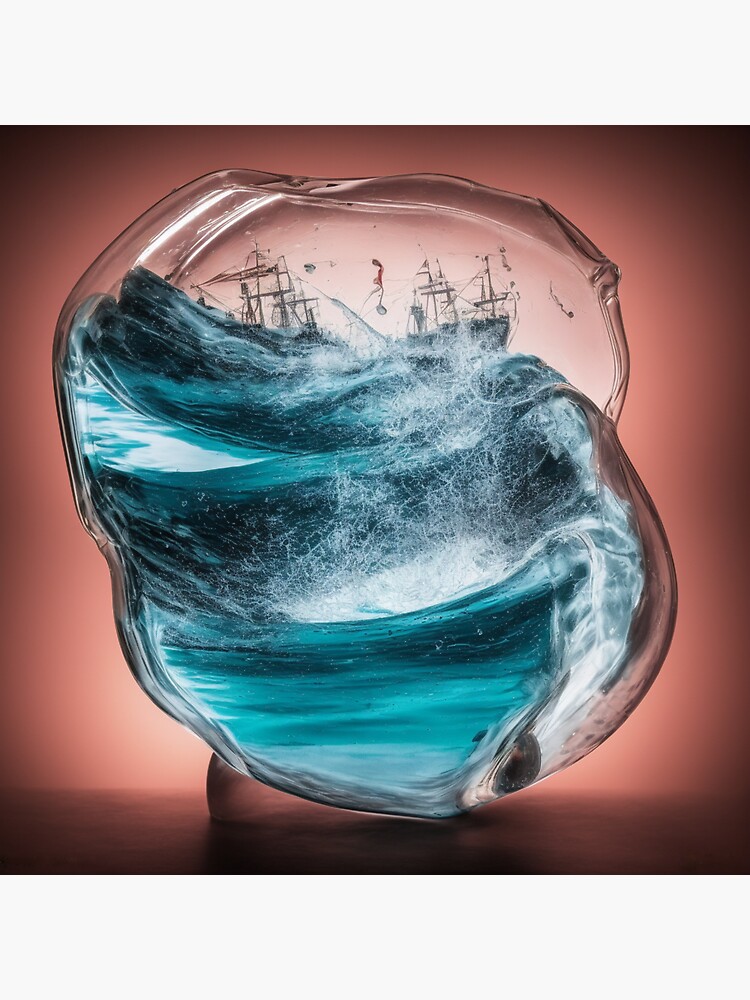 "A large old ship in a stormy sea." Sticker for Sale by Maniock | Redbubble