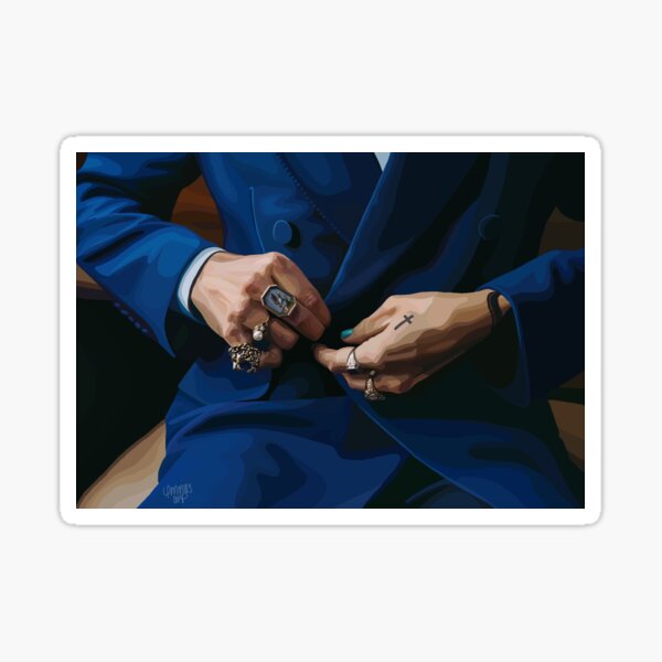 "manly harry" Sticker for Sale by YimmysArt | Redbubble