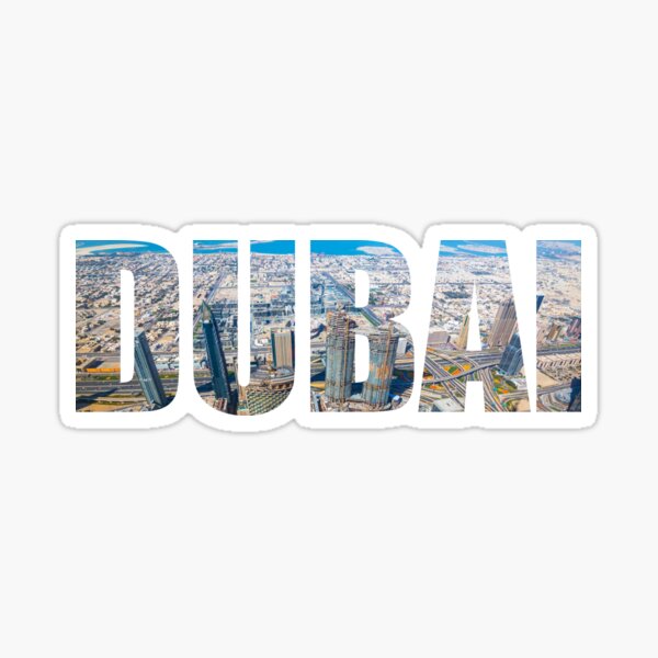 "View of Dubai skyline" Sticker for Sale by JohnKruger | Redbubble