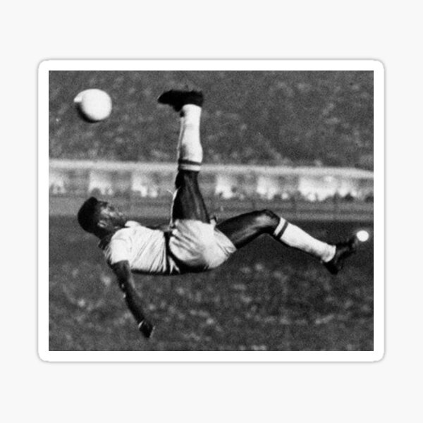 "Pele Overhead Kick - Pele Famous Photo " Sticker for Sale by ...