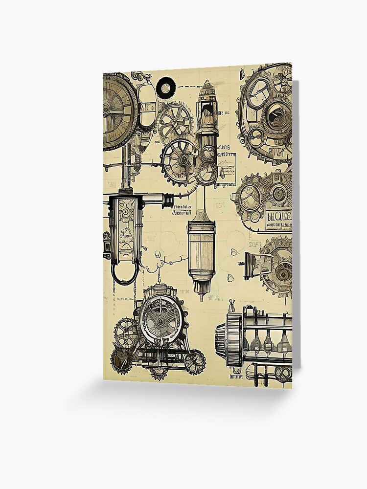 "Vintage Steampunk" Greeting Card for Sale by CattlettArt | Redbubble