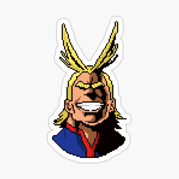 "My Hero Academia ( all might ) Pixel Art design" Sticker for Sale by ...