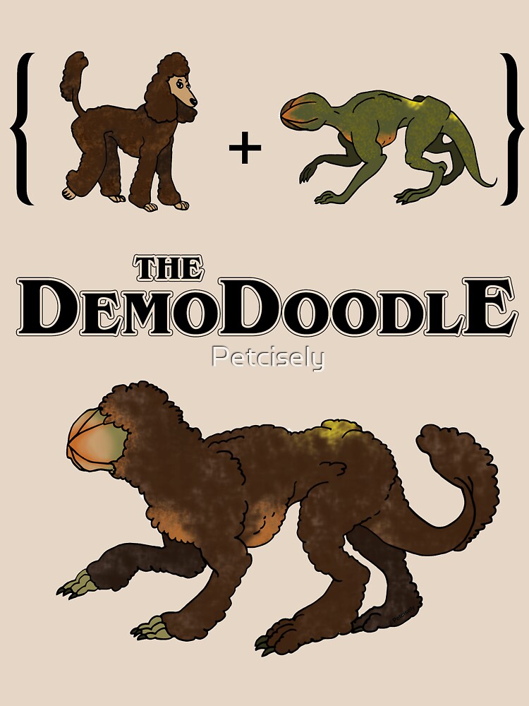 "Demo Dog + Poodle makes Demo Doodle" T-shirt for Sale by Petcisely ...
