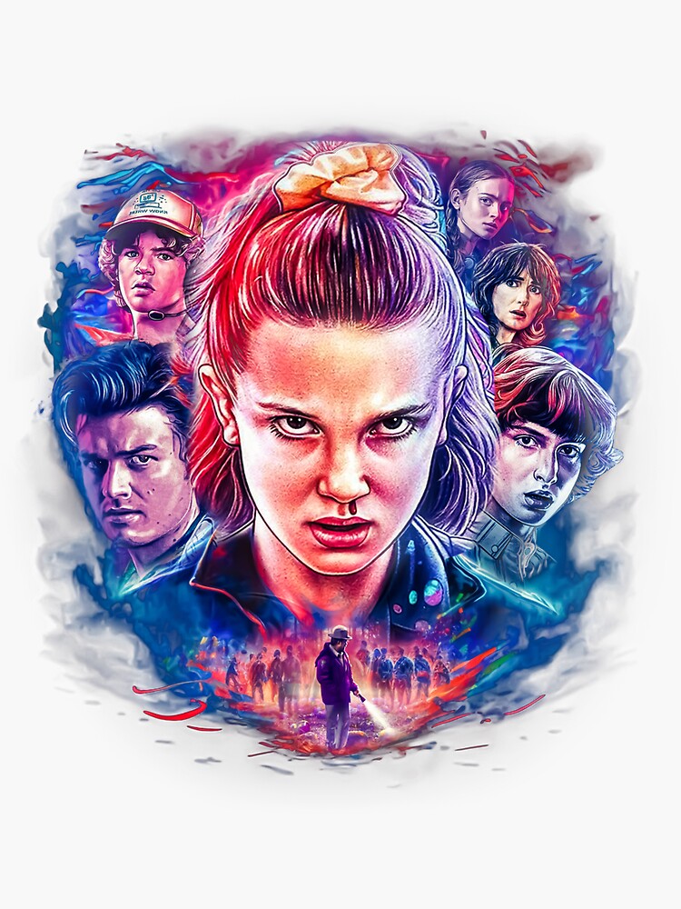 "Stranger Things Eleven Poster" Sticker for Sale by MarinaLexaArt ...
