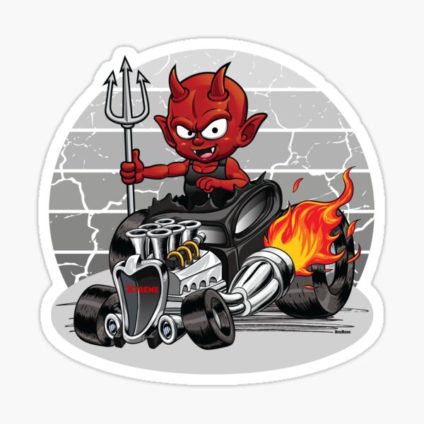 "DigiRods XRod Xtreme Hot Rod Car Racer Series Little Red Devil Cartoon ...